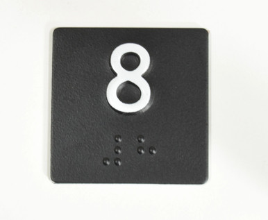 #8 Braille Plate – 4x4, White – ADA Compliant Braille Signage with 3M ...