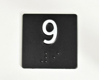 #9 Braille Plate – 4x4, White – ADA Compliant Braille Signage with 3M ...
