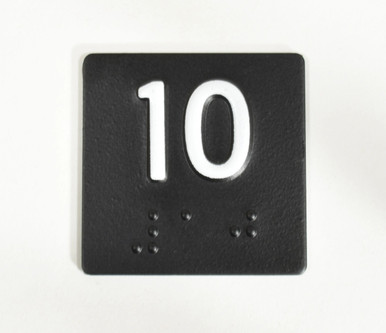 #10 Braille Plate – 4x4, White – ADA Compliant Braille Signage with 3M ...