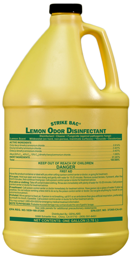 Strike Bac® Lemon Odor Disinfectant Cleaner GALLON (91101EA)