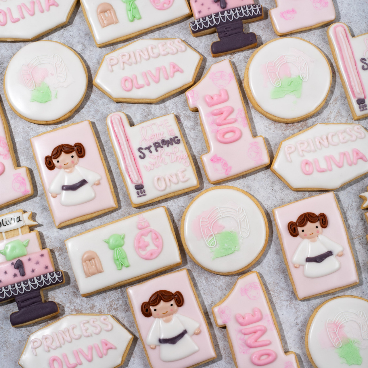 Pink Star Wars Cookies