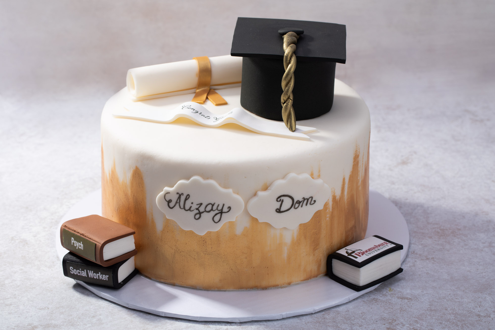 Mini Books Graduation Cake