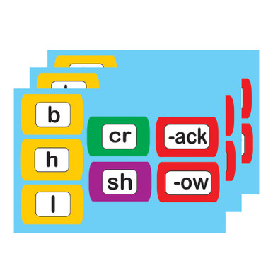 Die-Cut Magnetic Foam Word Chunking, 100 Pieces Per Pack, 3 Packs