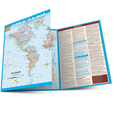 World & U.S. Map Laminated Reference Guide - Teachchildren.com