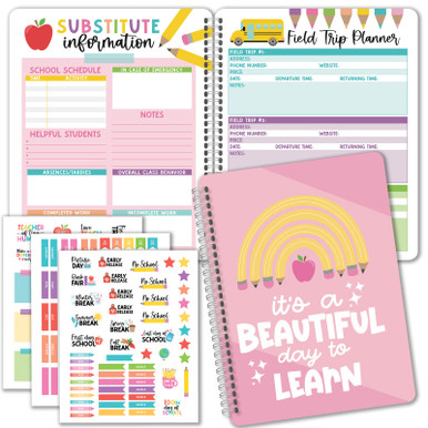 Pink Undated Teacher Planner and Lesson Plan Book - Teachchildren.com