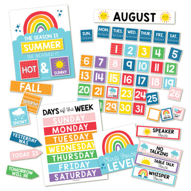 Rainbow Circle Time Bulletin Board Calendar for Classroom ...