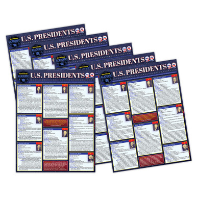 Laminated Study Guide, U.S. Presidents - Teachchildren.com
