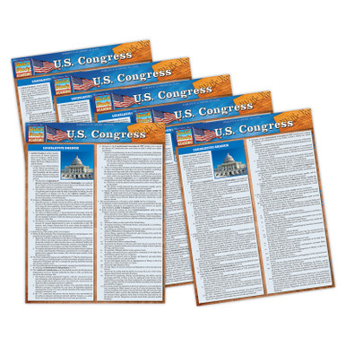Laminated Study Guide, U.S. Congress - Teachchildren.com