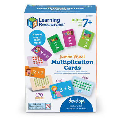 Jumbo Visual Multiplication Cards, 170 Pieces - Teachchildren.com