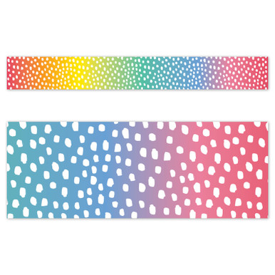 Core Decor Messy Dots on Rainbow EZ Border, Bulletin Board Border, 48 ...