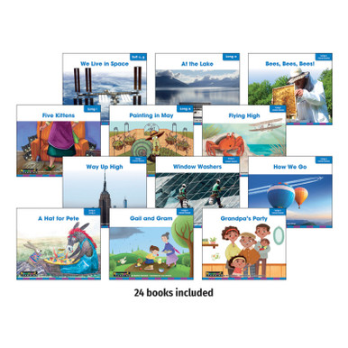 Decodable Readers Grade 1 Long Vowels, 24 Books - Teachchildren.com