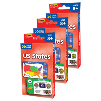 US States Flash Cards, 3 Packs - Teachchildren.com