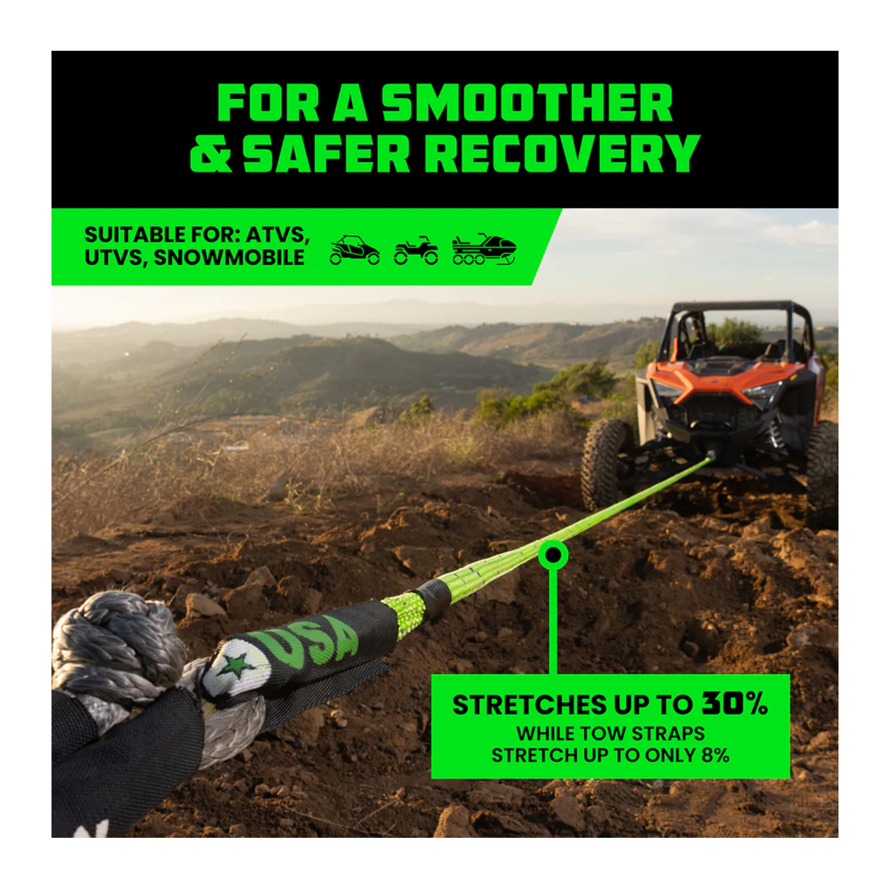 1" X 30' Kinetic Energy Recovery Rope - Free Shipping | Hyundai Shop