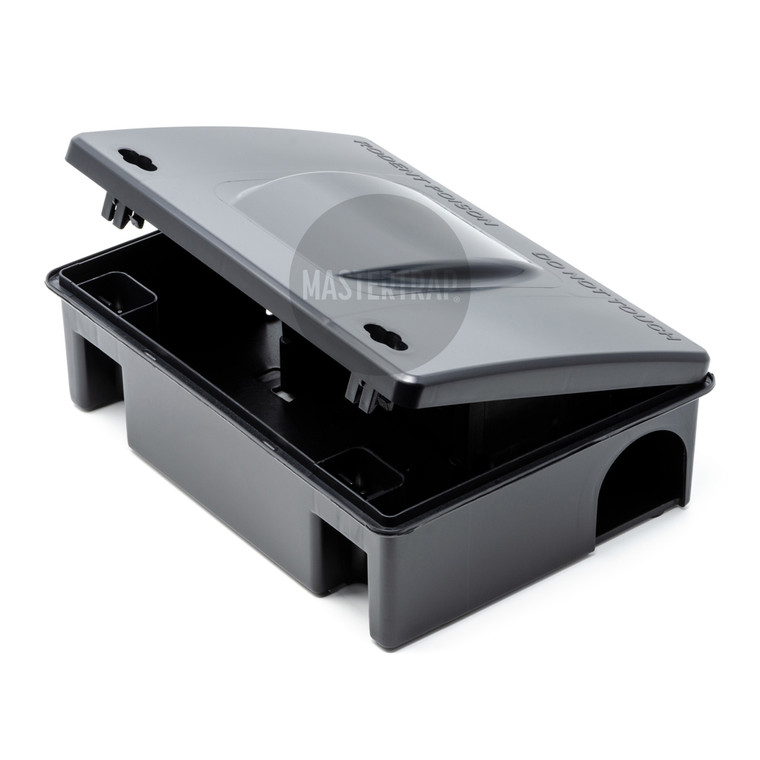 Mastertrap Rat Bait Station Box with Heavy Duty Snap Trap