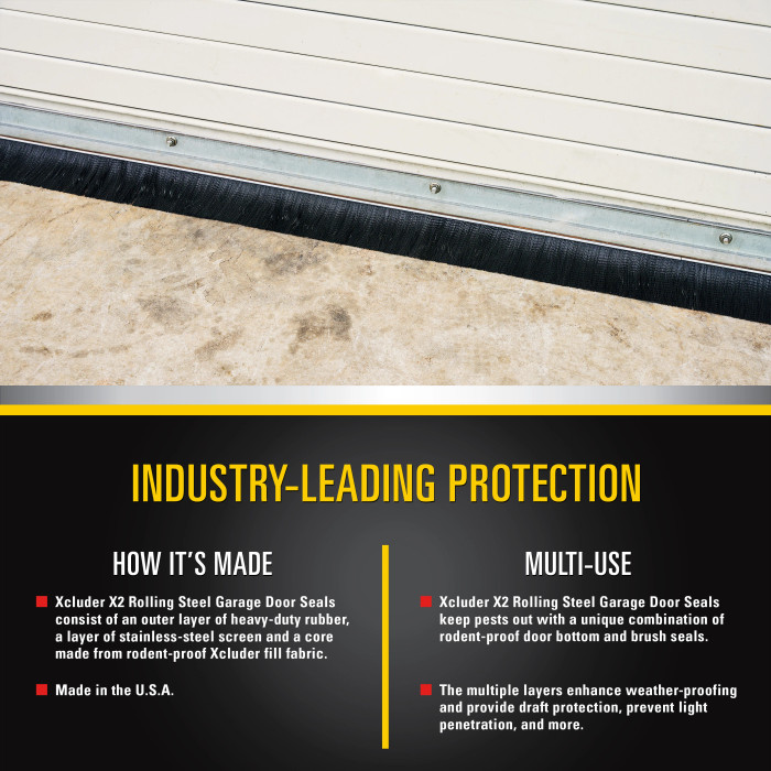 8' Xcluder X2 Rodent Proof Seal Kit for Roll-up Doors - Xcluder