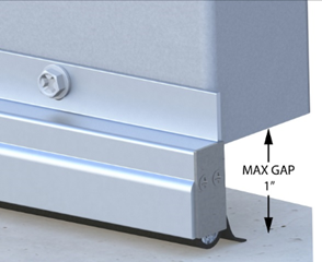 Low-Profile Rodent Proof Door Sweeps - for Gaps up to 1" - Xcluder