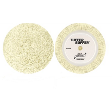 White Tuffer Buffer Pad with Loop Backing 2" Pile - ACP Auto Detail ...