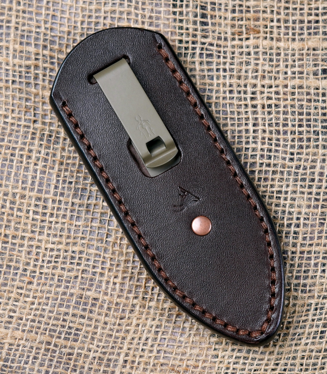 DCC Pocket Sheath in Dark Brown Hermann Oak Leather With Flat Dark ...