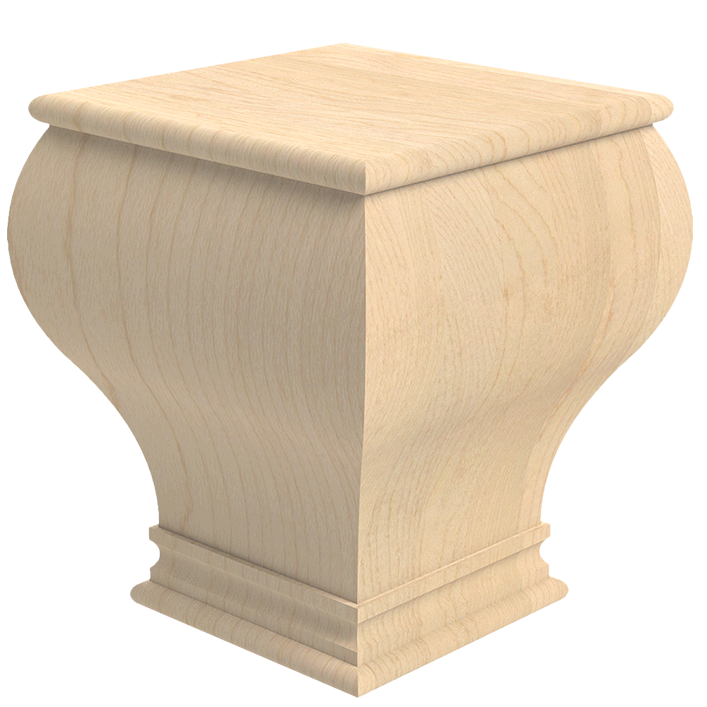 4-1/2" Hampton Plain Right Bun Foot BW703210