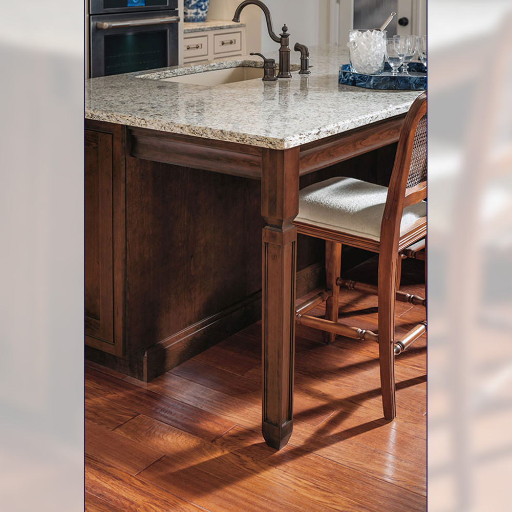 35-1/4" Mission Kitchen Island Wood Table Leg BW510204