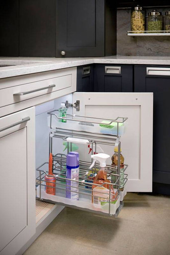 Base Storage Unit Pull-Out, 3 basket, steel, champagne, 10 3/4 x 54548862