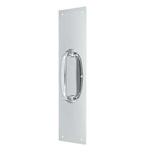 3-1/2" x 15" Push Plate with Handle - Polished Chrome DELH-PPH55U26