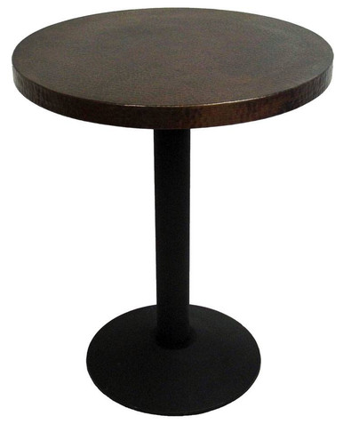 Round Copper Bar Height Table with Cast Disc Base CPT-RND-JDC12-40