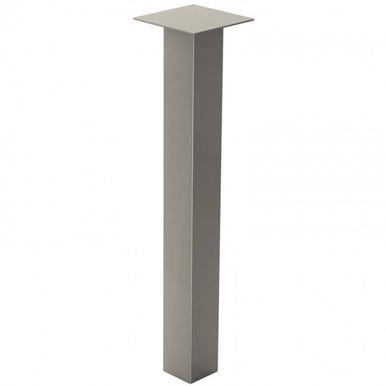 27-3/4" tall, 2" wide, Square Post Table Leg, Brushed Chrome