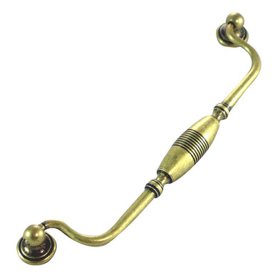 KNB - MNG15810 Brass Antique Striped Clapper Pull (MNG15810)