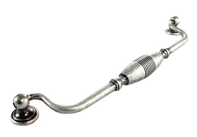 KNB - MNG15811 Silver Antique Striped Clapper Pull (MNG15811)