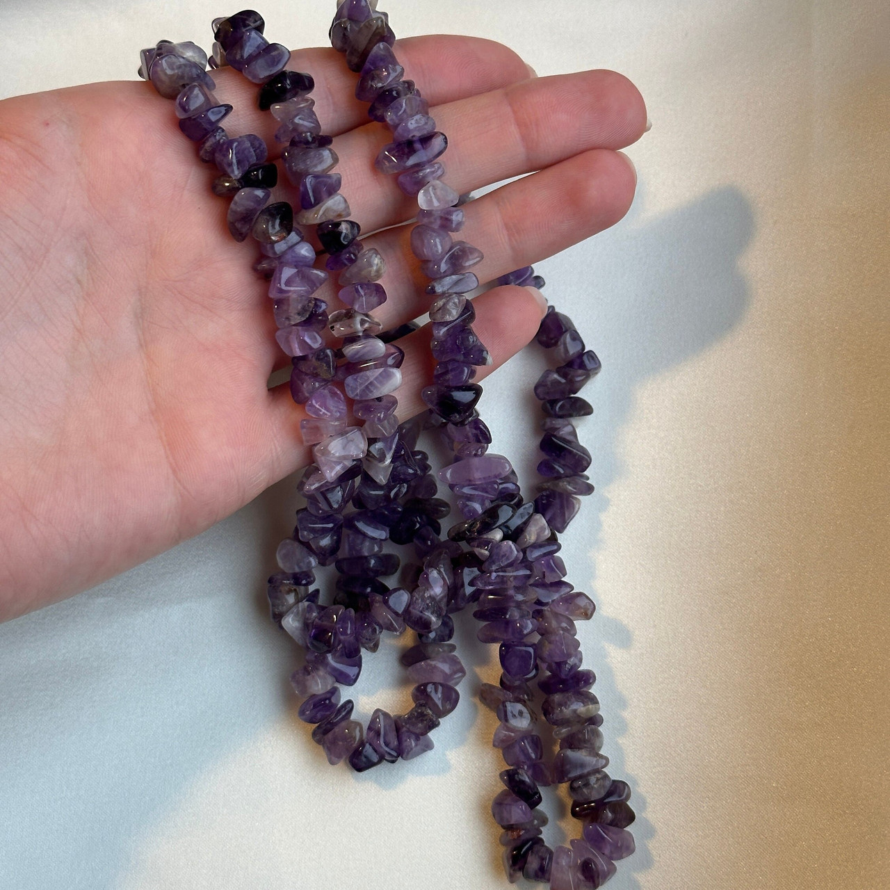 Natural Amethyst Crystal Necklace, Long Amethyst Purple Crystal Stone ...