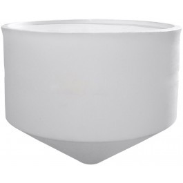 45 Gallon CRMI White Cylindrical Cone Bottom Tank | 45OTCB
