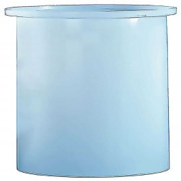 3 Gallon PE Ronco White Cylindrical Open Top Tank | 3LDPE