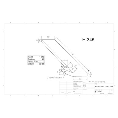 41 Gallon RV Holding Tank H-345