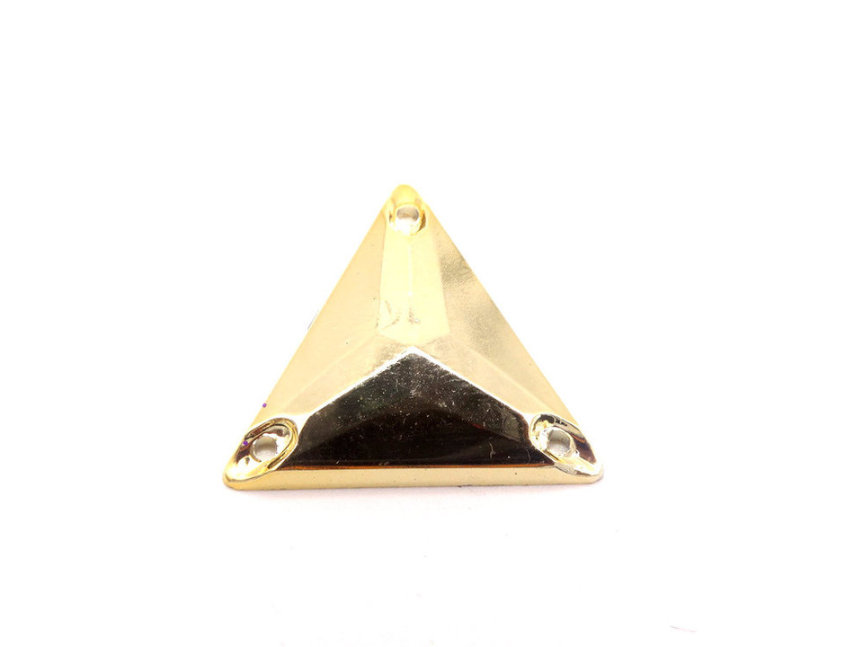 20 Pieces - 22 mm Triangle Metallic Stone - Rose Gold - Shi'dor