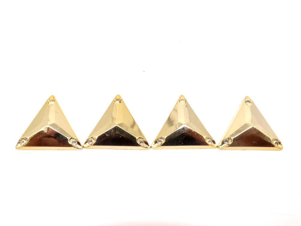 20 Pieces - 22 mm Triangle Metallic Stone - Rose Gold - Shi'dor