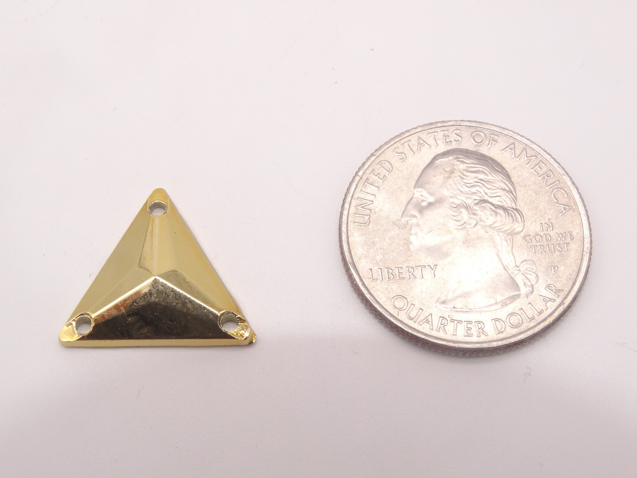 20 Pieces - 16 mm Triangle Metallic Stone - Rose Gold - Shi'dor