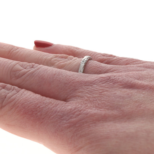 Alex Sepkus Diamond Wedding Band - Platinum 950 Rd .14ctw XOXO Ring Sz ...