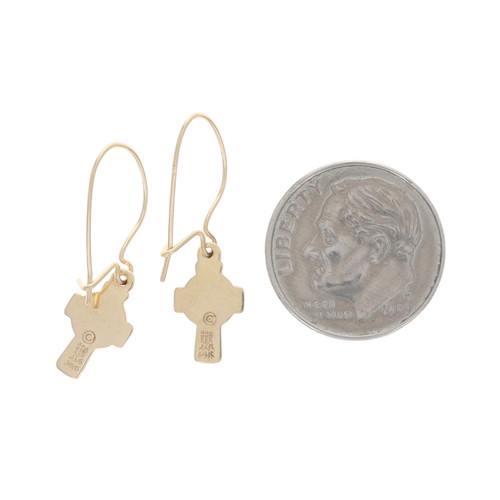 James Avery Celtic Cross Dangle Earrings- Yellow Gold 14k Faith Pierced ...
