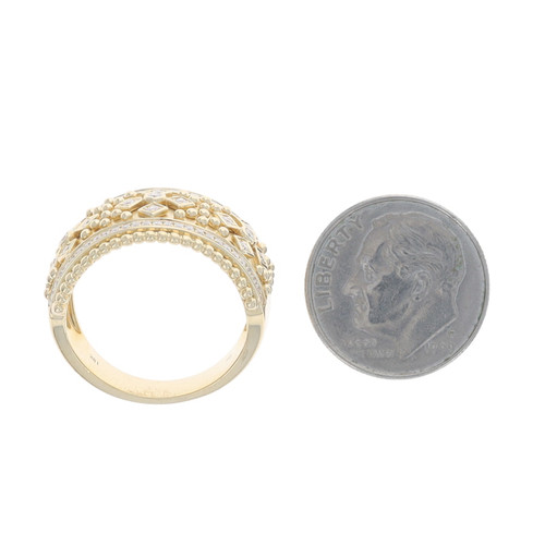 Doves by Doron Paloma Diamond Cocktail Band - Yellow Gold 18k Rd .33ctw ...