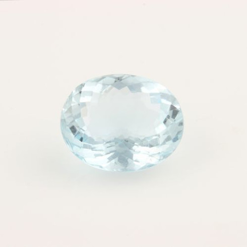 3.57ct Loose Aquamarine Gemstone - Oval Light Blue Genuine - Wilson ...