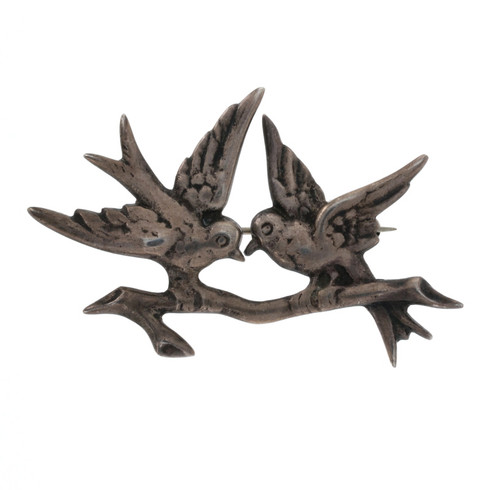 Max Rieg Lovebirds Brooch - Sterling Silver 925 Pin - Wilson Brothers ...