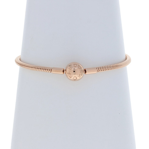 Pandora Rose Smooth Clasp Charm Bracelet 7.1" - Silver NEW Authentic ...