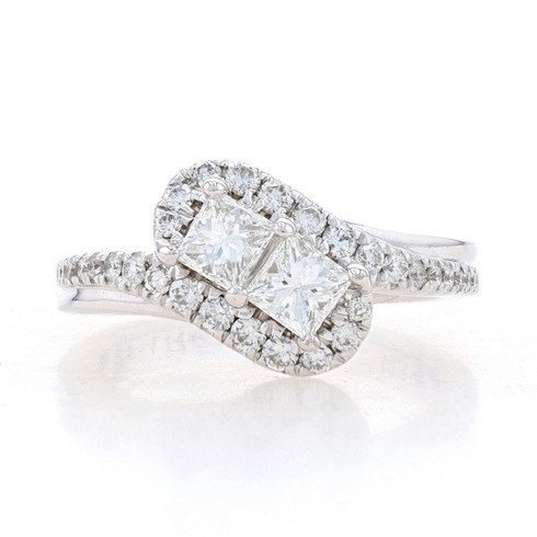 Ever Us Diamond Engagement Ring White Gold 14k Princess 1.00ctw Two ...