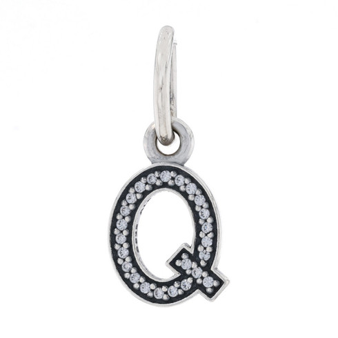 New Authentic Pandora Letter "Q" Charm Sterling Silver 791329CZ Initial ...
