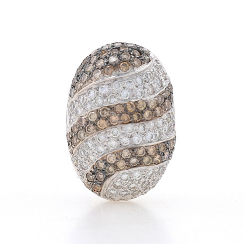 White Gold Diamond Slide Pendant - 18k Round Brilliant 1.50ctw Oval ...