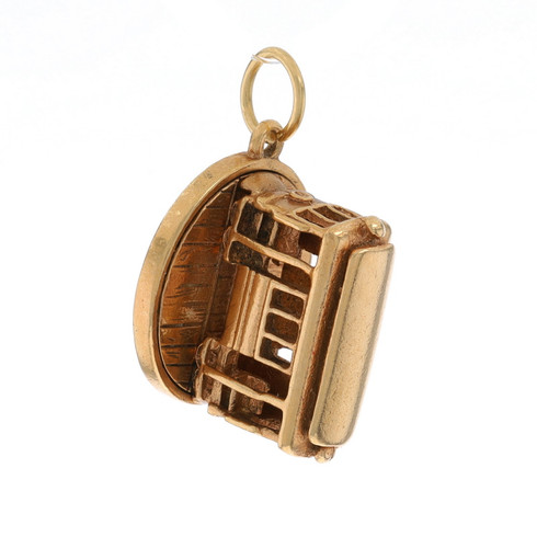 Yellow Gold Cable Car Charm - 14k Trolley Transportation Souvenir ...