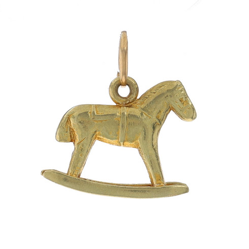 Yellow Gold Rocking Horse Charm - 14k Classic Childhood Toy - Wilson ...
