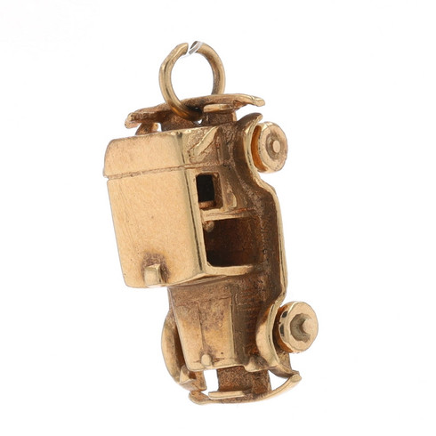 Yellow Gold Vintage Classic Car Charm - 9k Automobile Transportation ...