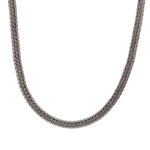 Silpada Woven Wheat Round Foxtail Chain Necklace 16 3/4" - Sterling ...